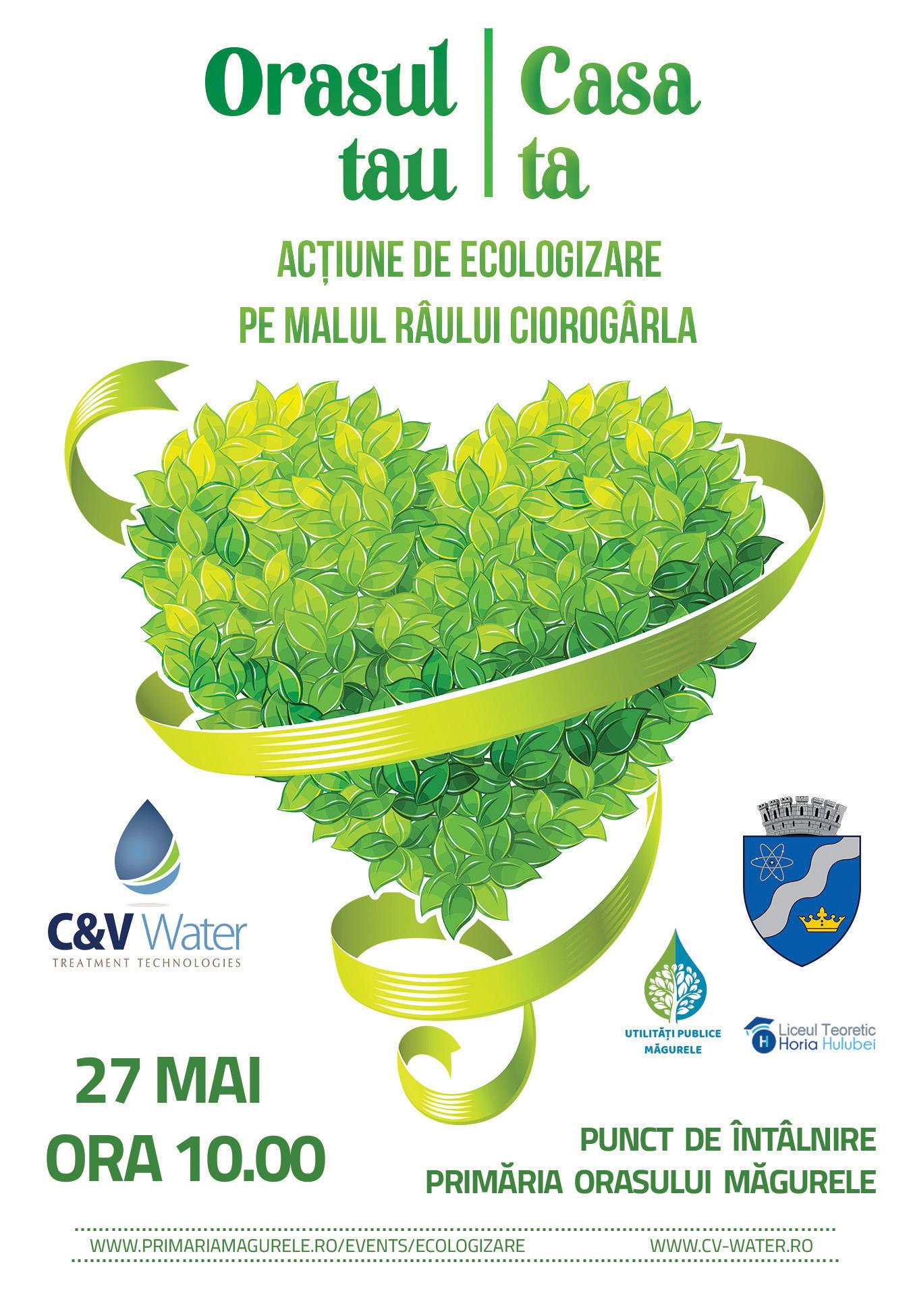 Acțiune de ecologizare pe malul râului Ciorogârla | Primăria Orașului ...